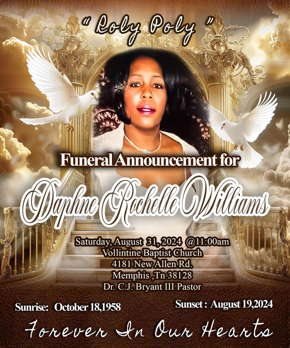 Funeral Announcement Digital Flyer – specialmomentscustomprinting