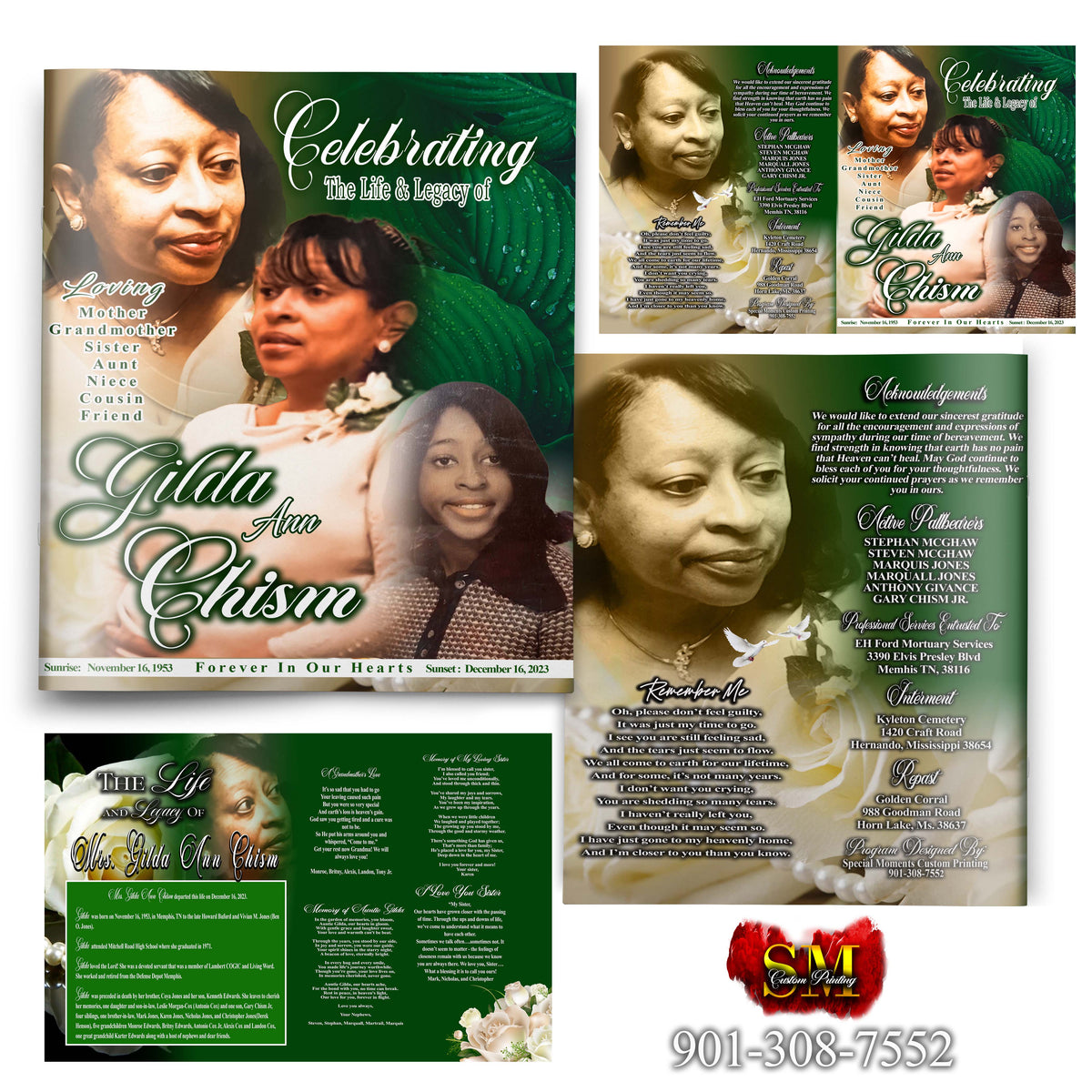 Small Obituary 4 Pages – specialmomentscustomprinting
