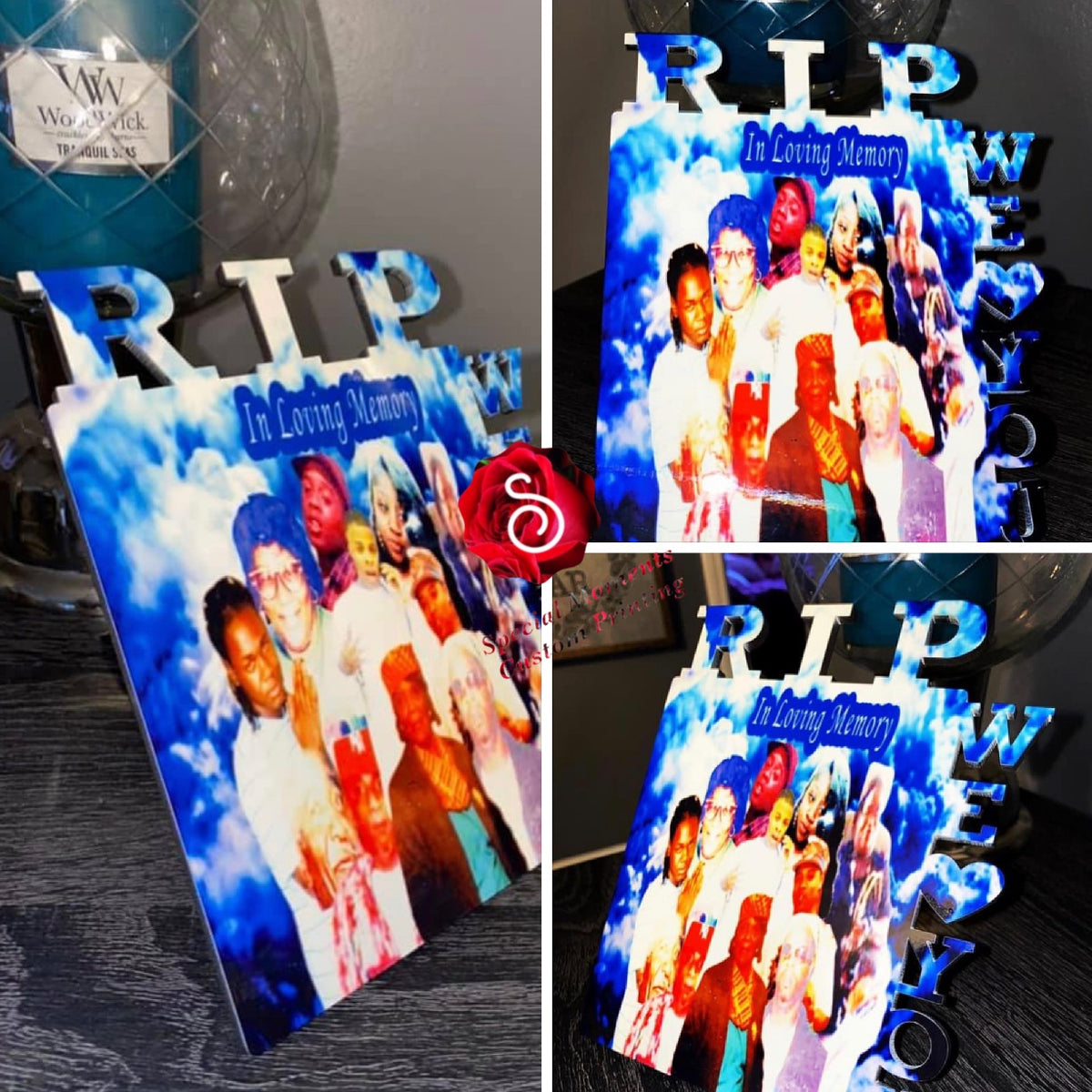 Custom RIP Photo Frame Wth Multiple Pictures – specialmomentscustomprinting